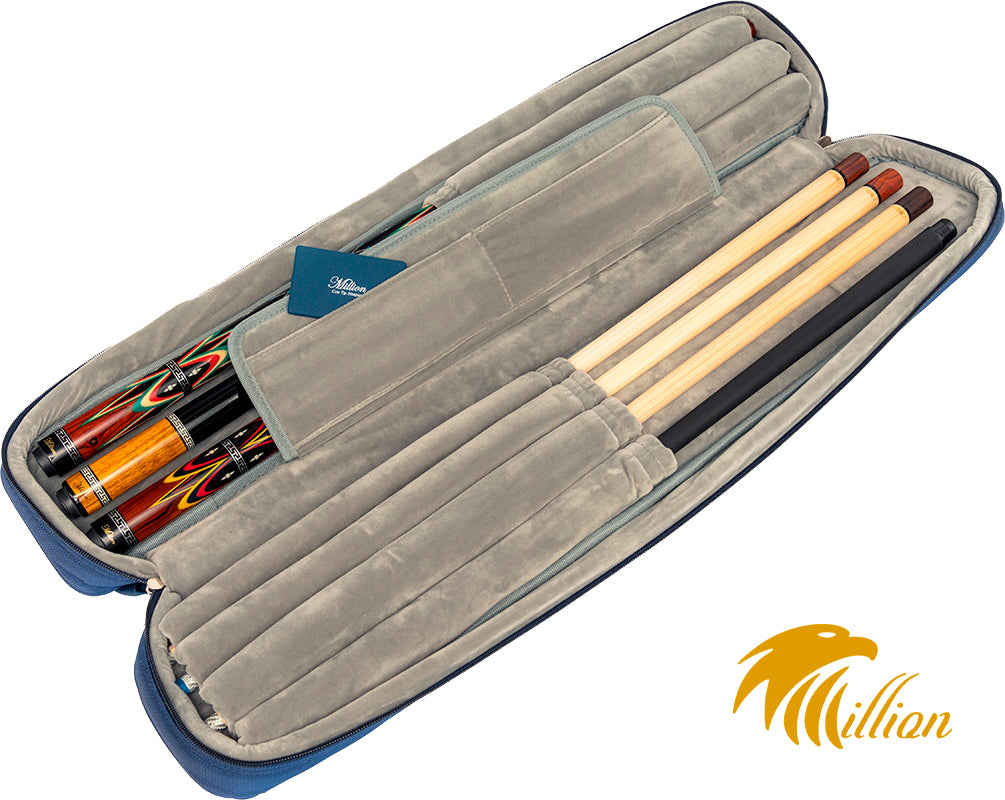 Million 3x4 Blue & Yellow Pool Cue Case – Million Dollar Billiard Products