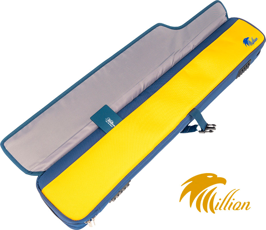 Million 3x4 Blue & Yellow Pool Cue Case – Million Dollar Billiard Products